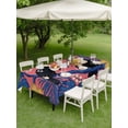 52x70 Inch Outdoor Tablecloth with Umbrella Hole Zipper Rectangle ...