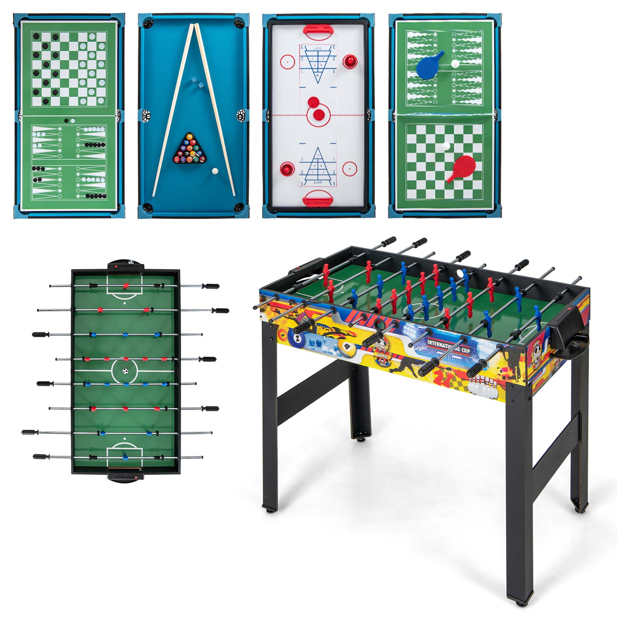 Click here for Costway 12-In-1 Combo Game Table Set With Foosball... prices