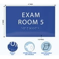 6" X4" Exam Room 5 Sign- Tactile Graphics Grade 2 Braille Text | Modern ...