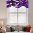 Abstract Purple Waves Tie Up Valances Curtain, Modern Minimalist Purple ...