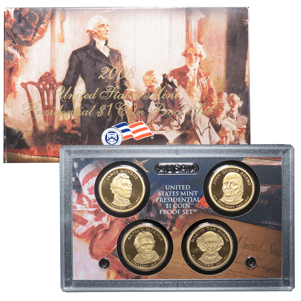 2008-S U.S. Presidential Proof Set Monroe Adams Jackson Van Buren ...