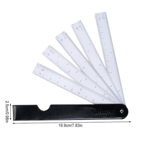 Foldable Multi Ratio Fan Shaped Scale Ruler Drawing Engineering Drawing ...