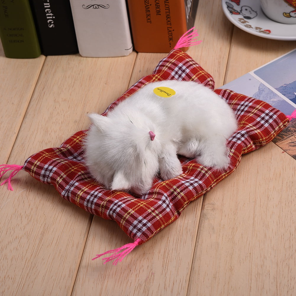 Sonew 4Types Sleeping Kid Simulation Cat Plush Sound Toy Stuffed Doll ...