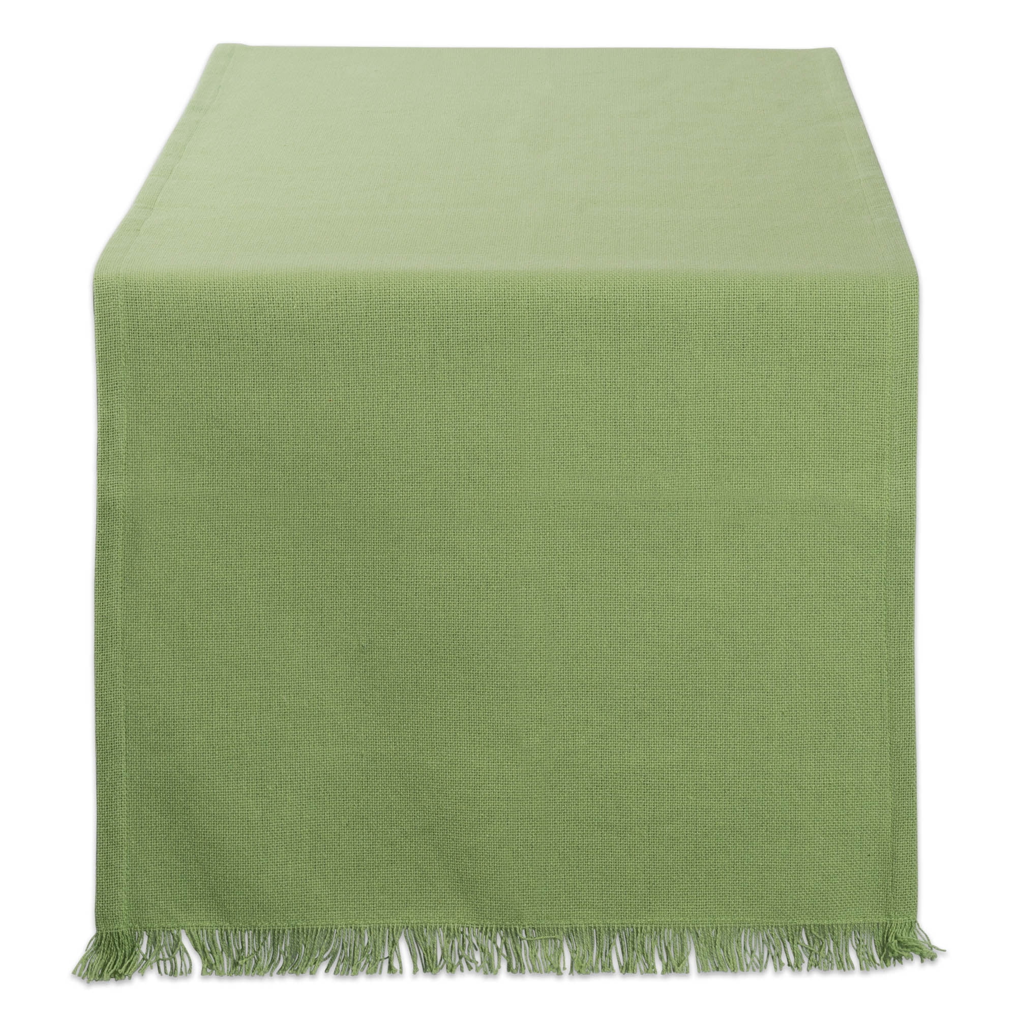 DII Solid Bright Green Heavyweight Fringed Table Runner - Walmart.com