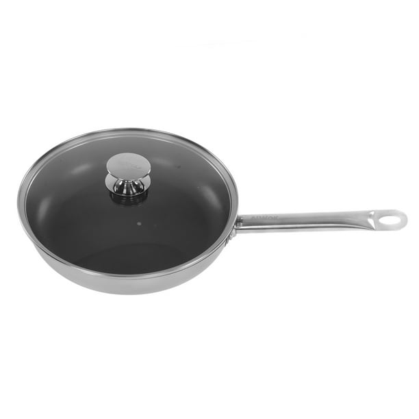 Frying Pan, Riveted Handle Non Stick Cookware With Lid For Fried Eggs ...