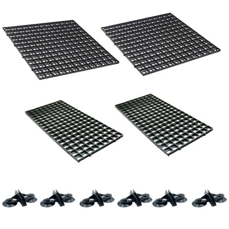 4pcs PP Grid Isolation Board Rectangle With Sucker Aquarium Divider ...