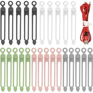 20Pcs 9" Silicone Cable Ties, Reusable Zip Ties Strips Twist Tie, Cable ...