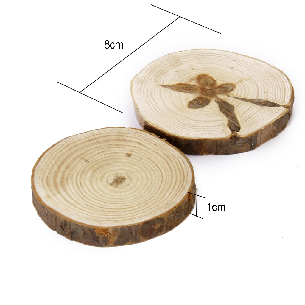 Buy Natural Wood Slices, Round Pinewood Slabs, 2 to 3 inches, Rustic ...