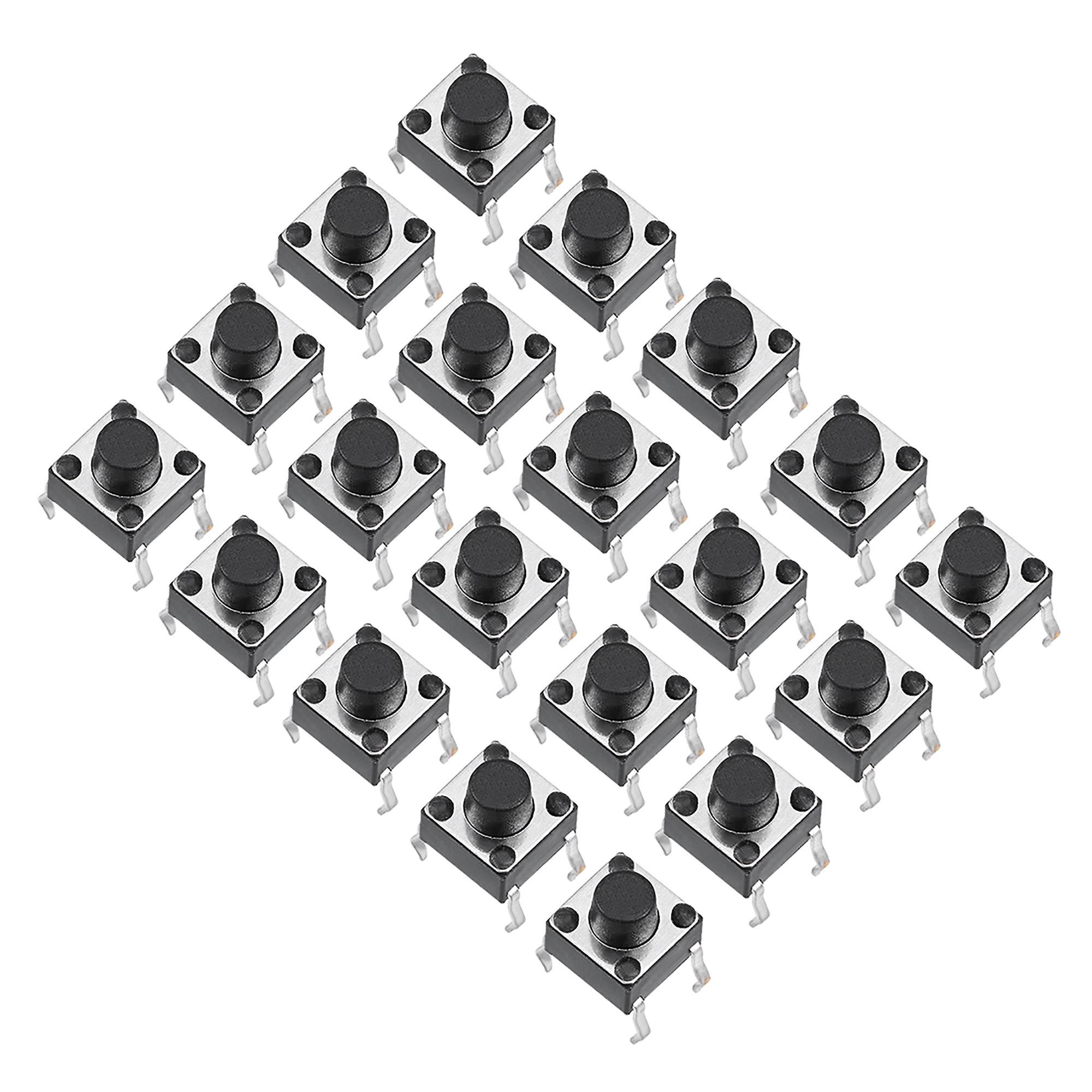 6x6x6mm Panel PCB Moment Tact Push Button Switch DIP 20PCS - Walmart.com