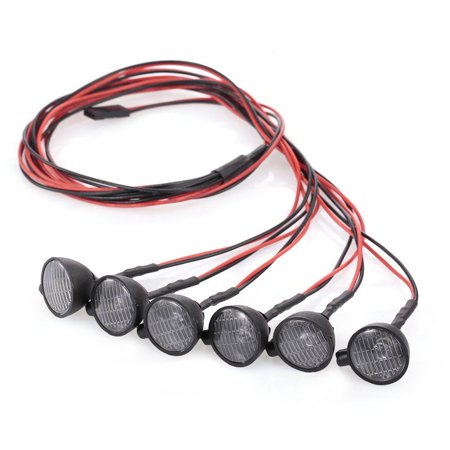 Rc Car Model Universal 6 Led Lamp Circular Roof Light Strip Remote ...