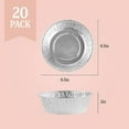 PLASTICPRO 6.5 Inch Round Disposable Aluminum Foil Baking Pans, 20 Pack ...