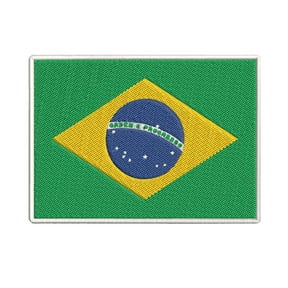 Brazil Flag Embroidered Iron-on Patch - Walmart.com