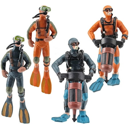 Divers Figure - Underwater Swimmers Action Figures People Models ...