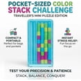Mini Color Stack Challenge Portable Brain Teaser Travel Game with 40 ...