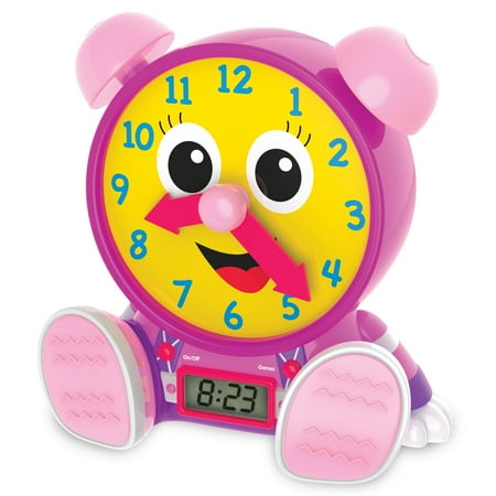 The Learning Journey - Telly Jr. Teaching Time Clock - Pink Color ...