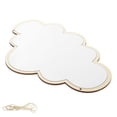 Guangmc Cloud Shaped Wall Mirror with Wood Frame for Home Decor ...