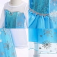 Little Girls Elsa Princess Costume Blue Cosplay Dress up for Halloween ...