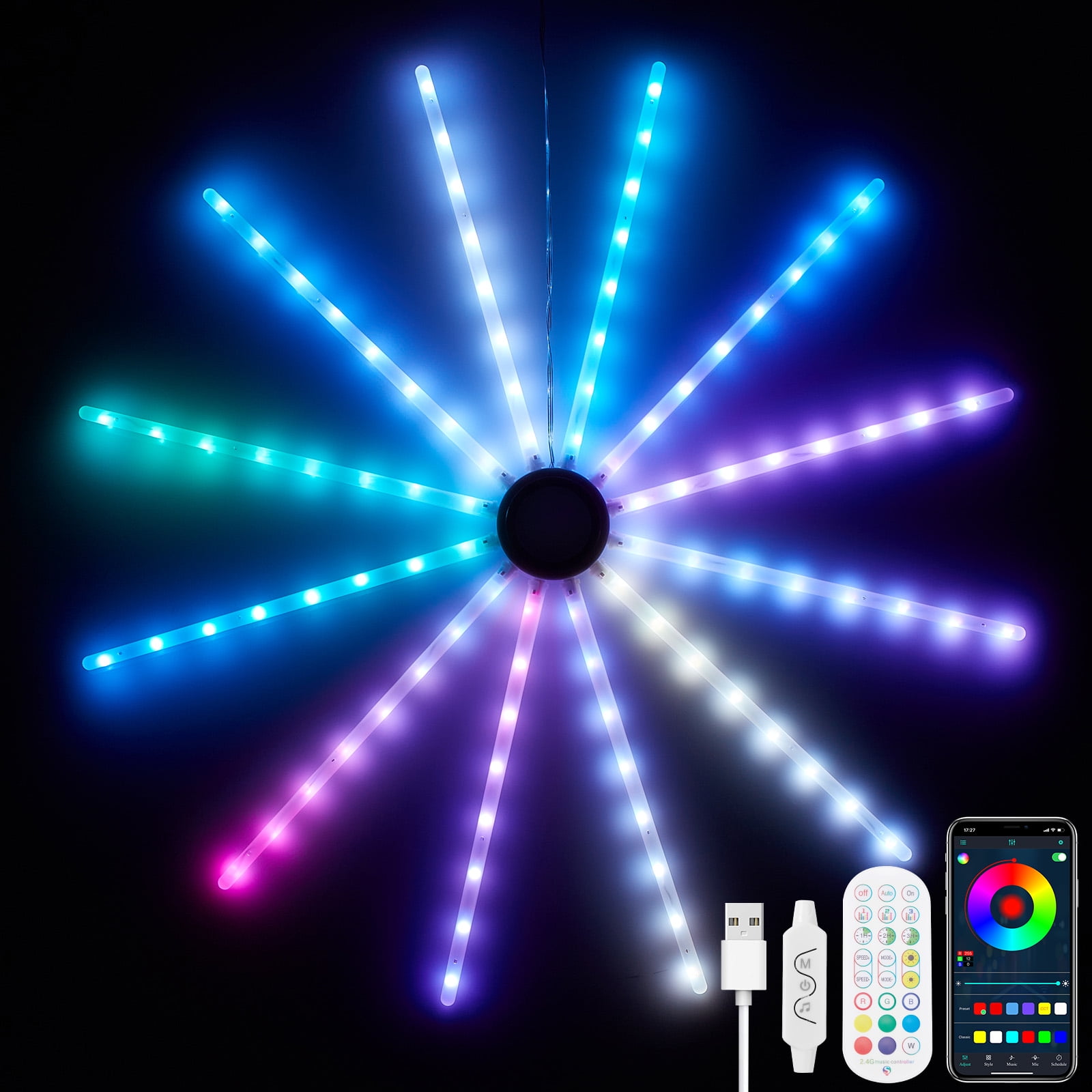 DYstyle Christmas Valentines Wedding Indoor Outdoor Decor RGB 16 ...