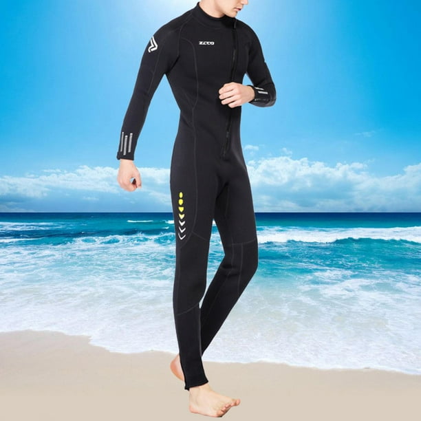 Men's tsuit, Neoprene Swimsuit Stretch 3mm, Front Zip Full Body Diving Suit, for Snorkeling ...