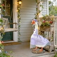 23 Inch Lawn Goose Figurine Costume, Green Garden Style Shawl and Scarf ...