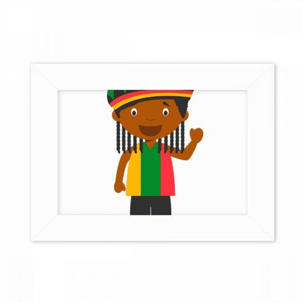 Black Jamaica Cartoon Photo Mount Frame Picture Art Painting Desktop ...