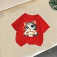 Angala Kids Tees Cartoon Cat Print Summer Shirts Crew Neck Short Sleeve ...