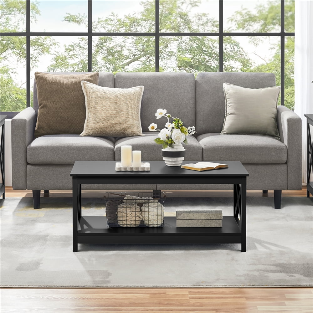 Click here for Yaheetech 2 Tier Modern Coffee Table With Storage... prices