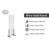 Bonnlo 6' x 2' Wire Grid Panel Tower with T-Base Floorstanding,Wire ...
