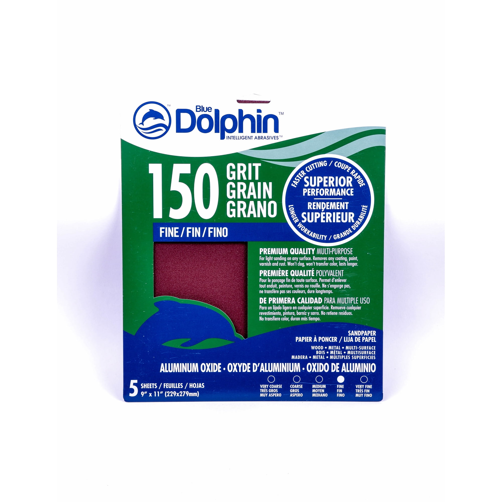 Click here for Blue Dolphin Aluminum-Oxide Sandpaper 150 Grit 9 X... prices