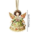 12 PCS Retro Wooden Angel Ornaments, 2D Hanging Pendants for Christmas Trees, Crafts & Gift ...