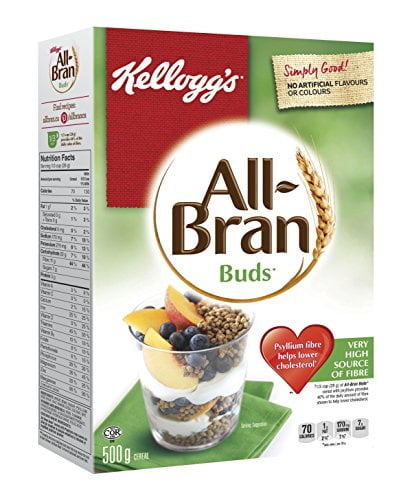 Kellogg's All Bran Buds Cereal 500g/17.6oz, (Imported from Canada ...