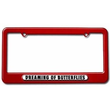 Pink Butterflies License Plate Tag Frame, Multiple Colors - Walmart.com