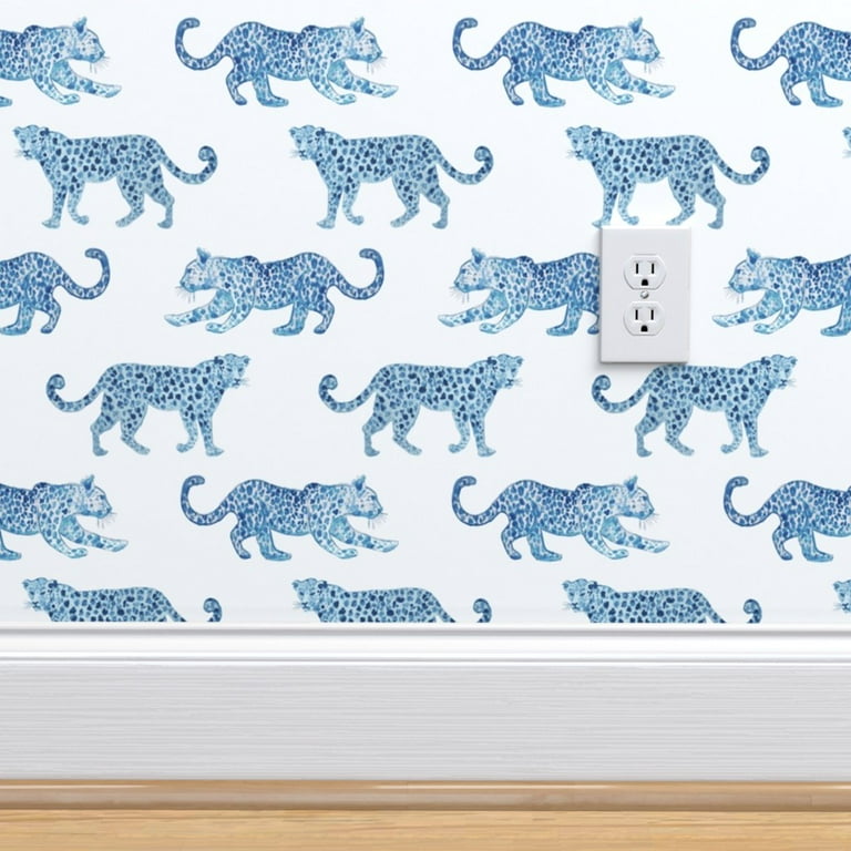 Baby Blue Zebra Print Wallpaper