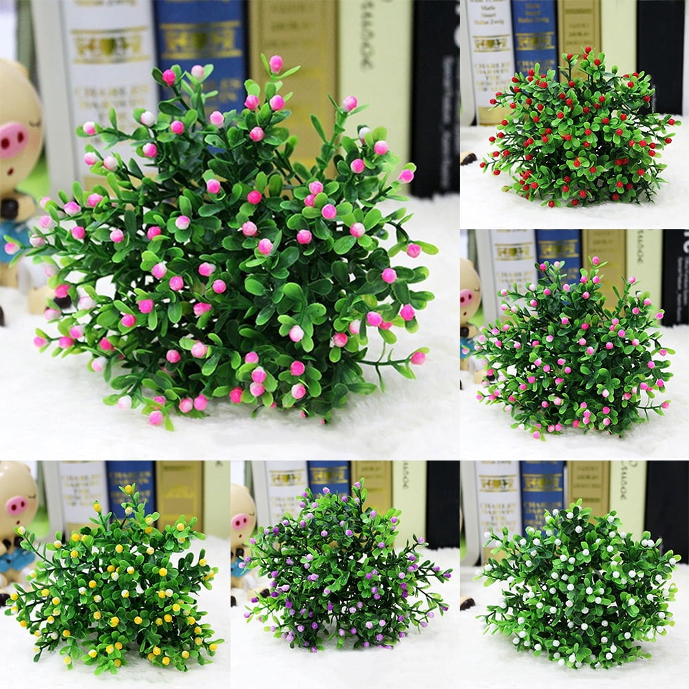 AURORA TRADE Outdoor Faux Plants UV Resistant Faux Bushes Plastic ...