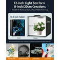 DUCLUS Light Box 12x12 inch LED Photography Studio with Dimmable Lights ...