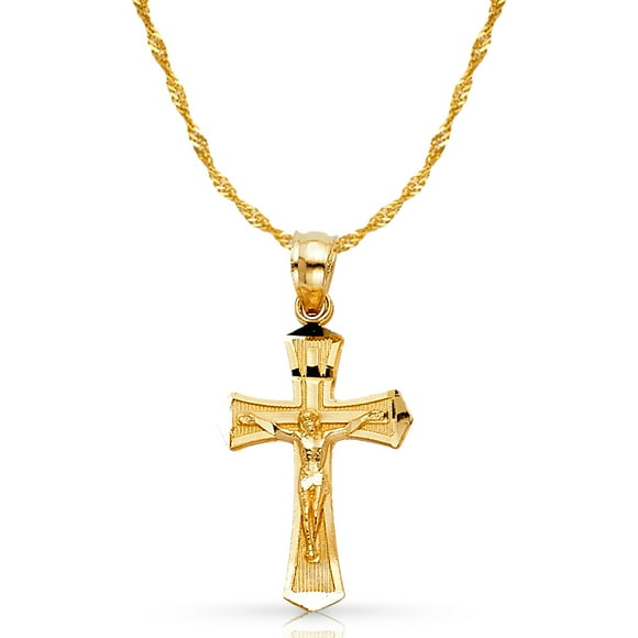 14k Gold Chain Cross