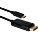 QVS 6Ft. USB-C/Thunderbolt 3 to DisplayPort UltraHD 4K/60Hz Video Converter Cable, Black Single ...