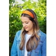 Motique Accessories Orange 2 inch Wide Satin Hard Head Band with No ...