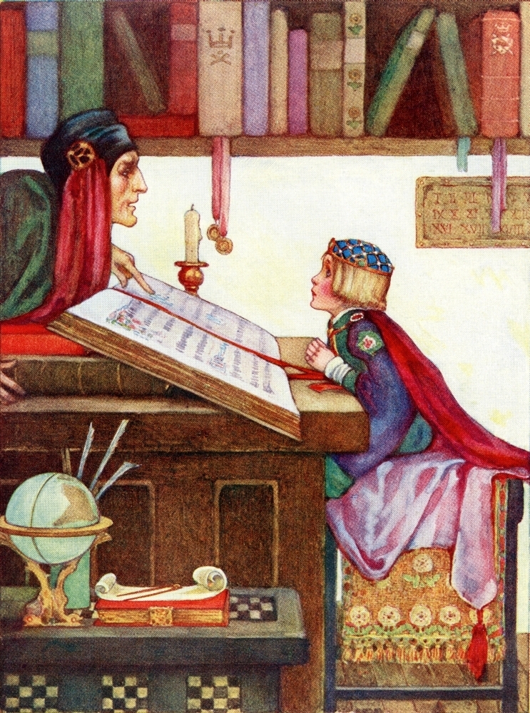 Illustration to the poem The Little King from the book Childhood by ...