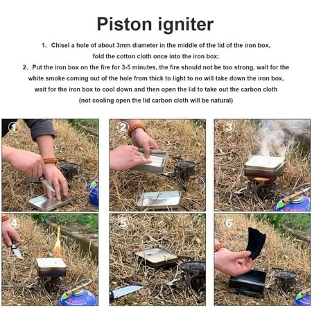 Brass Fire Piston Kit Portable Aluminium Survival Pipe Tools Alloy ...