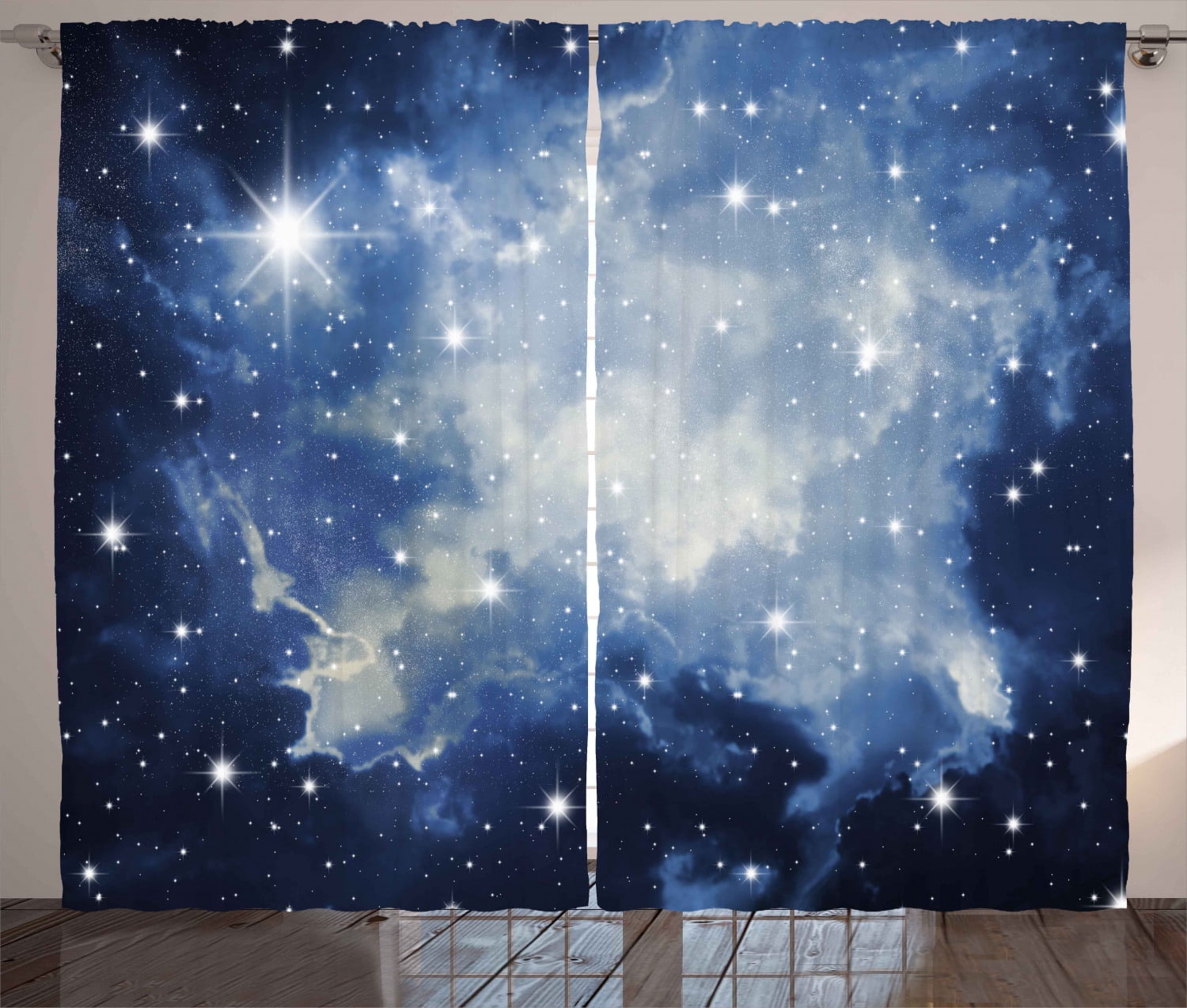 Home & Living Curtains & Window Treatments Celestial Galaxy Stars White ...