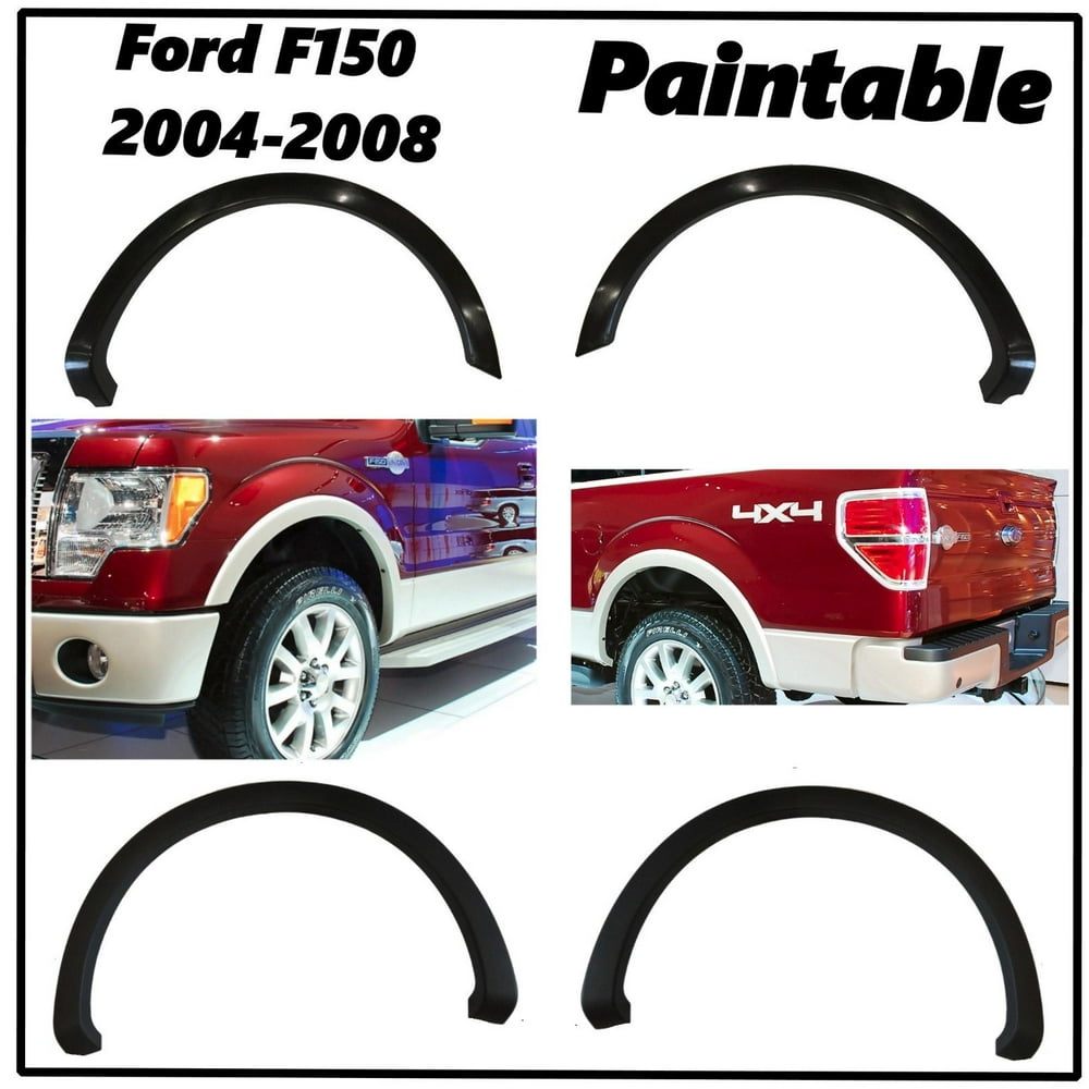 FENDER FLARES OE STYLE SMOOTH 4PCS PAINTABLE NO DRILLING FORD F150 ...