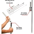 13 Feet Tall Swooper Flag Pole Kit with Rotating Ground Spike - Banner ...