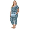 Secret Treasures Womens 2 Piece Pajama Set Short Sleeve Top And Pant