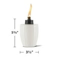 TIKI 3-Pack Glass Tabletop Torches – Herringbone Ivory, Decorative ...