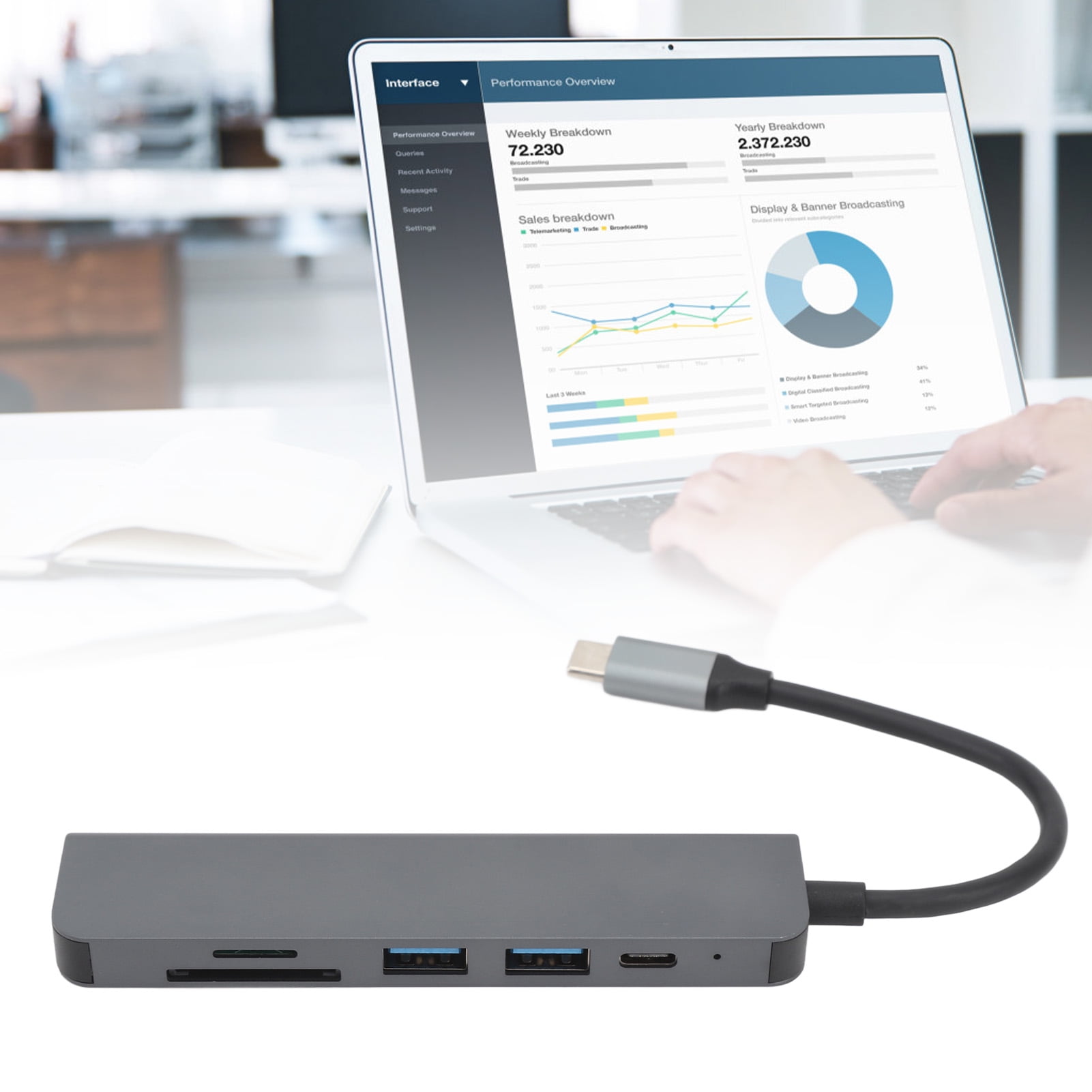 Estación De Acoplamiento USB C, Base USB C De Alta Disipación De Calor ...