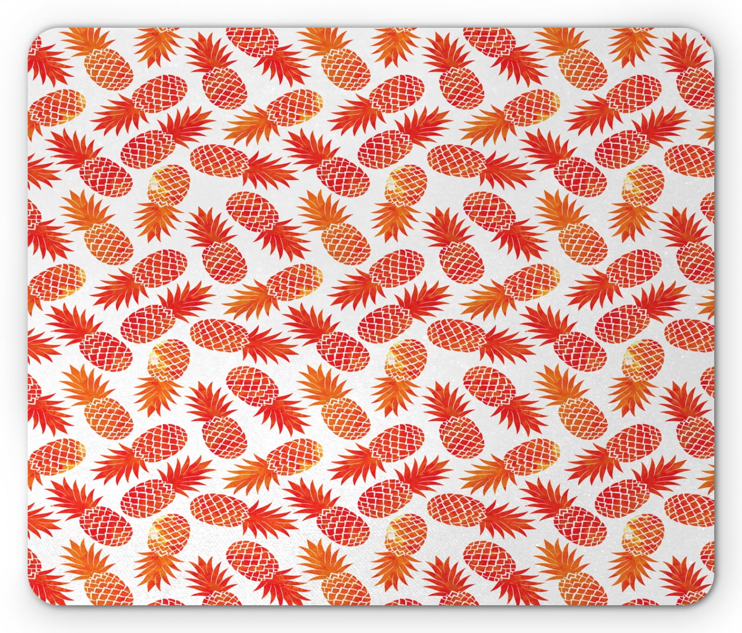 Orange Mouse Pad, Vintage Pattern of Tropical Exotic Climate Fruits ...
