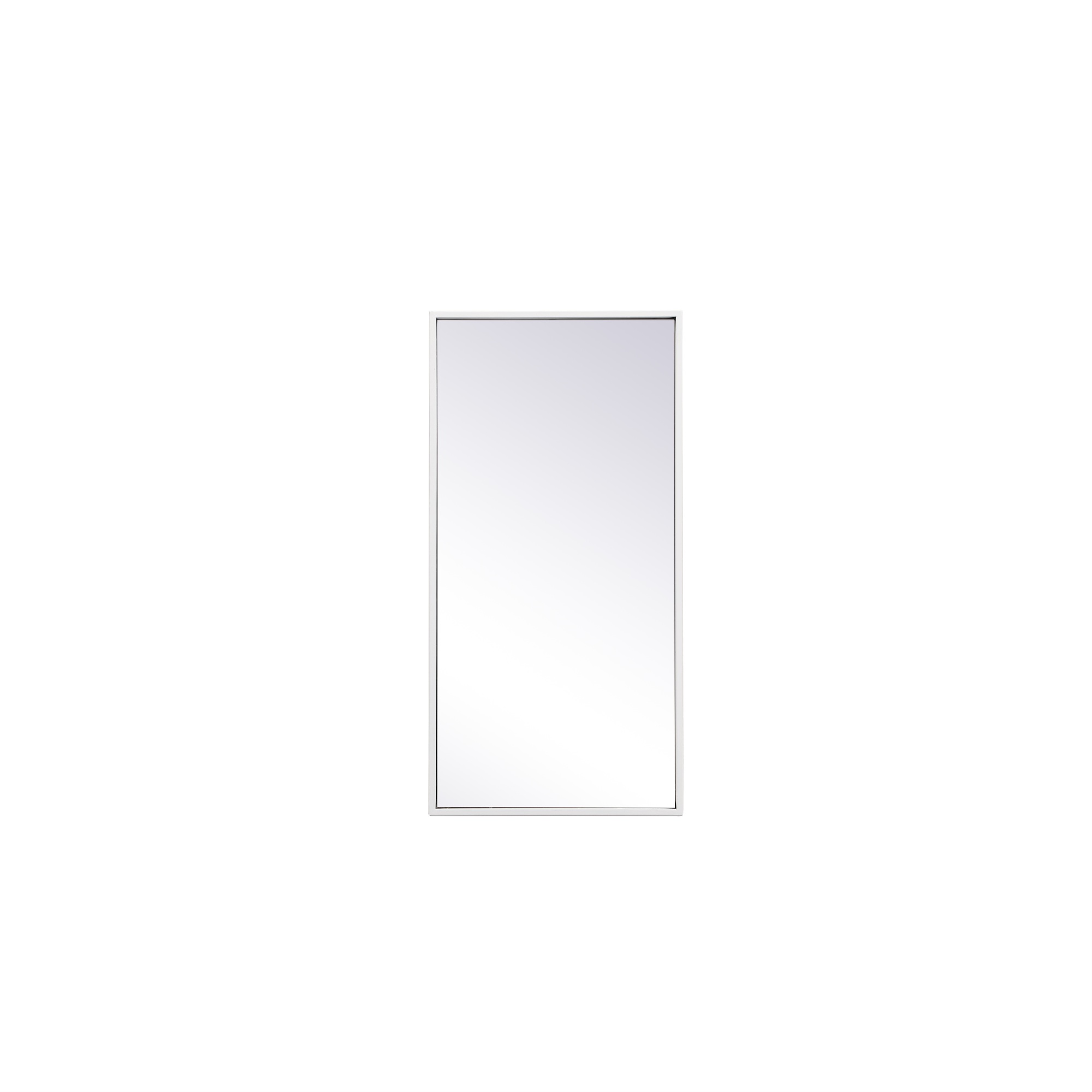 Metal frame rectangle mirror 14x28 inch in white - Walmart.com