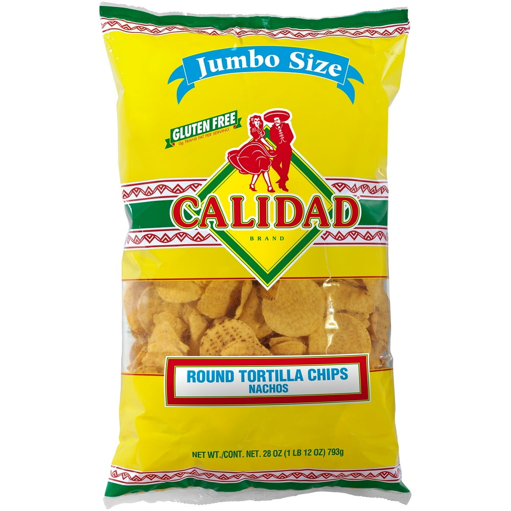 Calidad Round Tortilla Chips, 28 Oz. - Walmart.com - Walmart.com