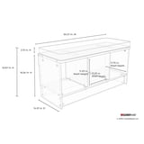 ClosetMaid 3-Cube Organizer Cubby Storage Bench with Seat, White ...